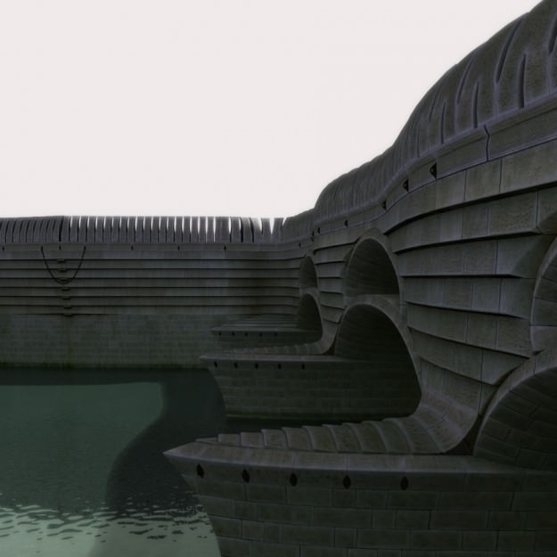 Bireme Bridge neoclassical structure 3D model | CGTrader