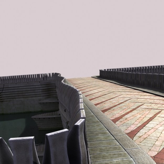 Bireme Bridge neoclassical structure 3D model | CGTrader