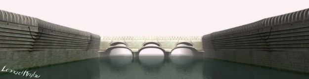 Bireme Bridge neoclassical structure 3D model | CGTrader