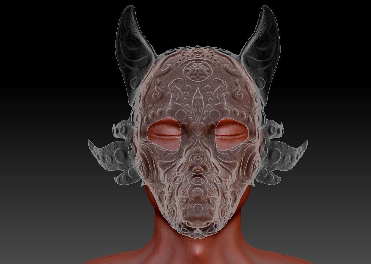 Wolf Mask 3D Model stl Files Cosplay Masquerade Halloween 3D model 3D ...