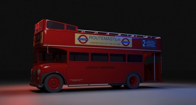 London Bus Open Top 3D model | CGTrader