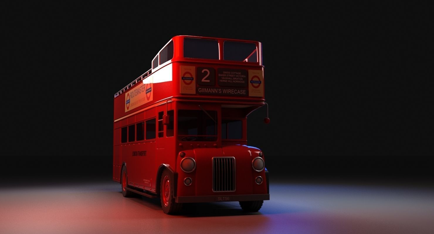 London Bus Open Top 3D model | CGTrader