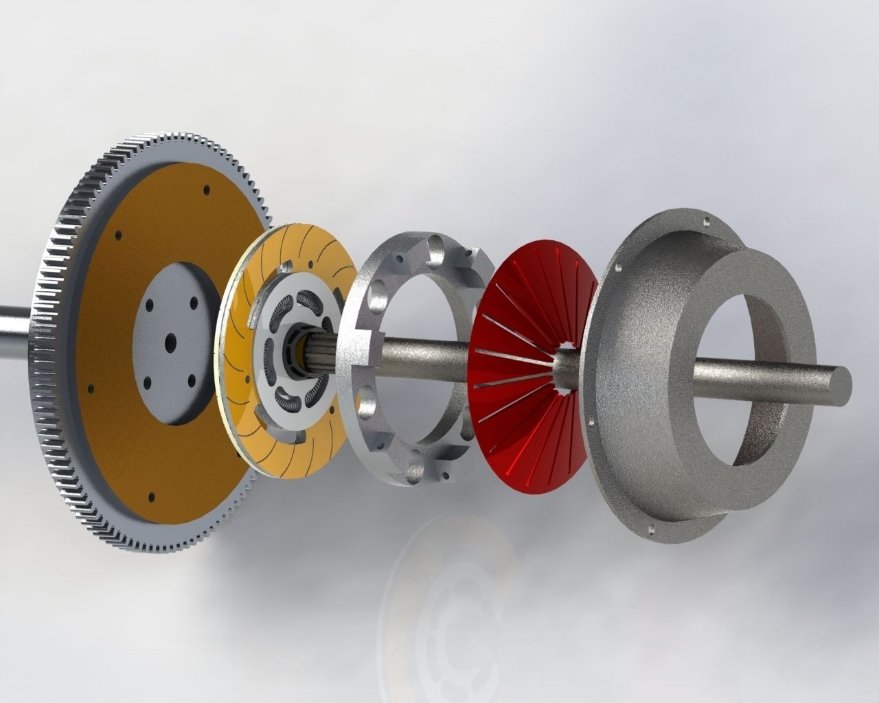 Single Plate Clutch free 3D model | CGTrader