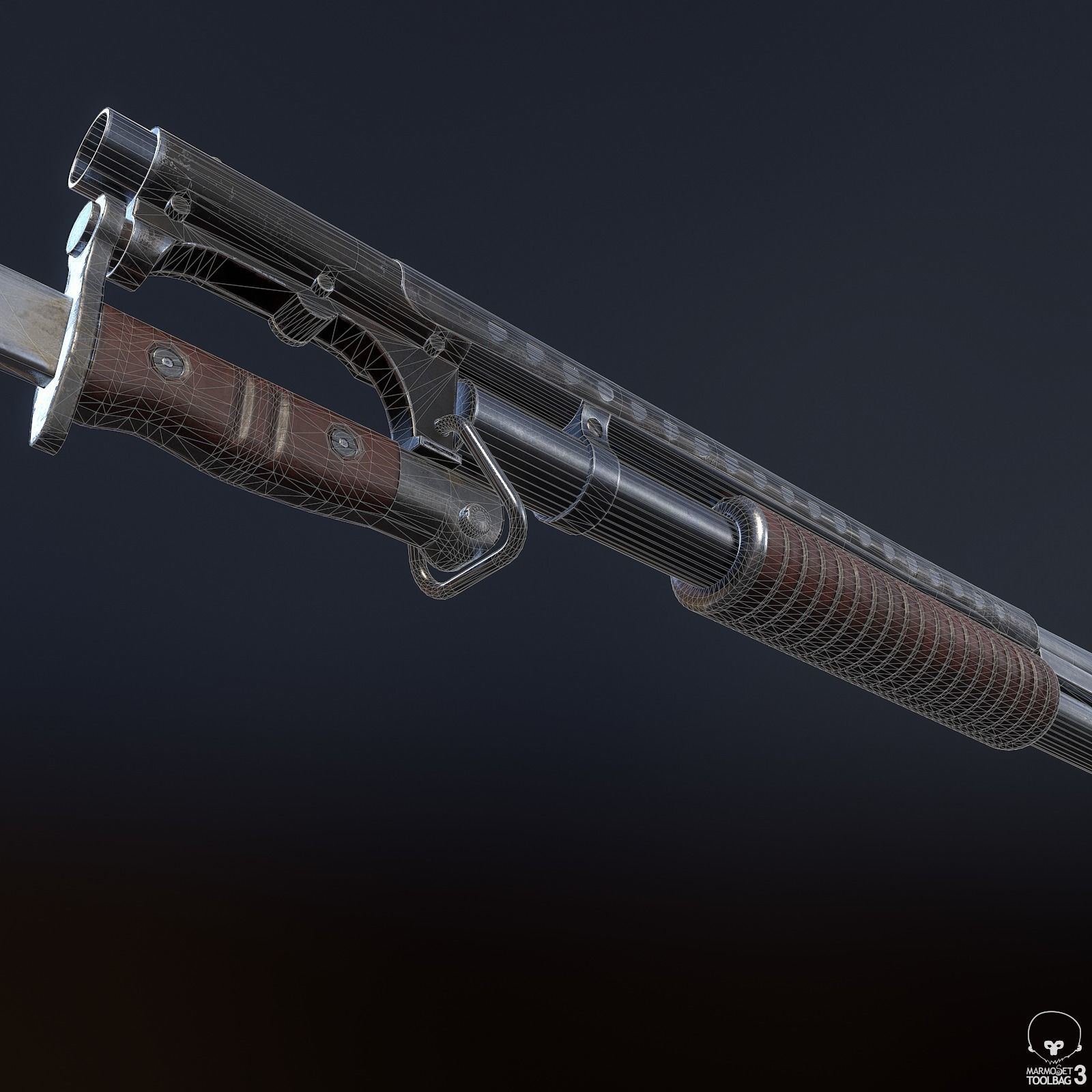 3D model M1897 Trench Gun VR / AR / low-poly | CGTrader