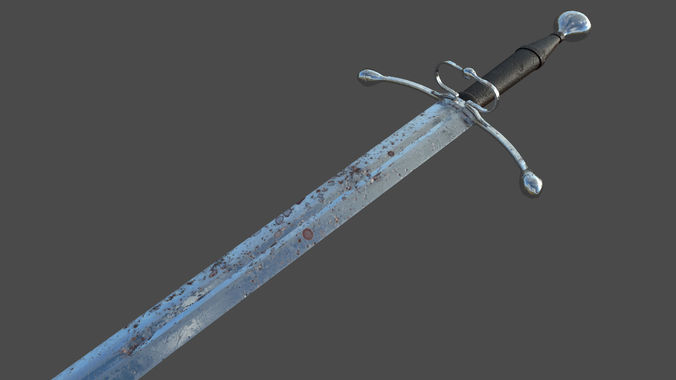 3D model Battle-worn Bastard Sword VR / AR / low-poly | CGTrader