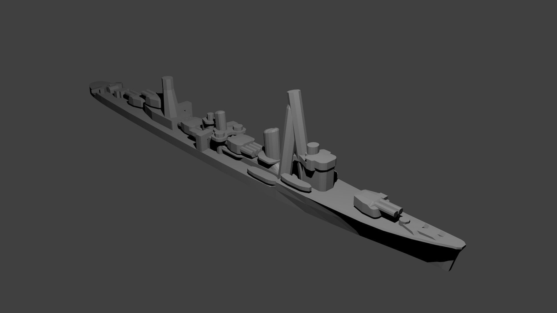 Japanese Asashio Class Destroyer Warship 3D model 3D printable | CGTrader