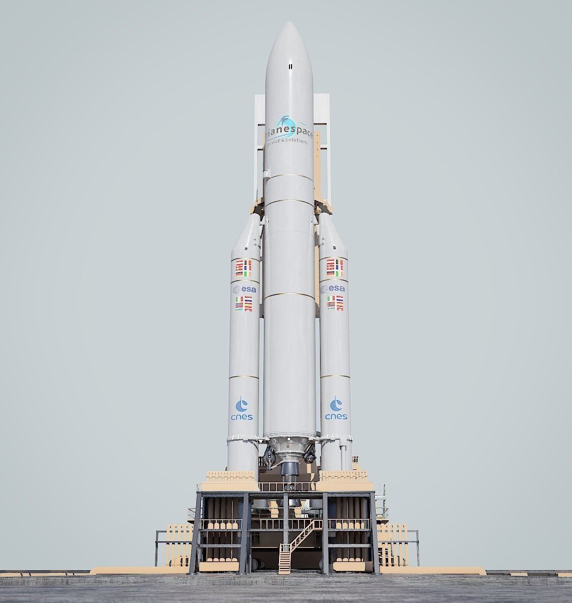 Ariane-5 Launch Pad 3D model | CGTrader