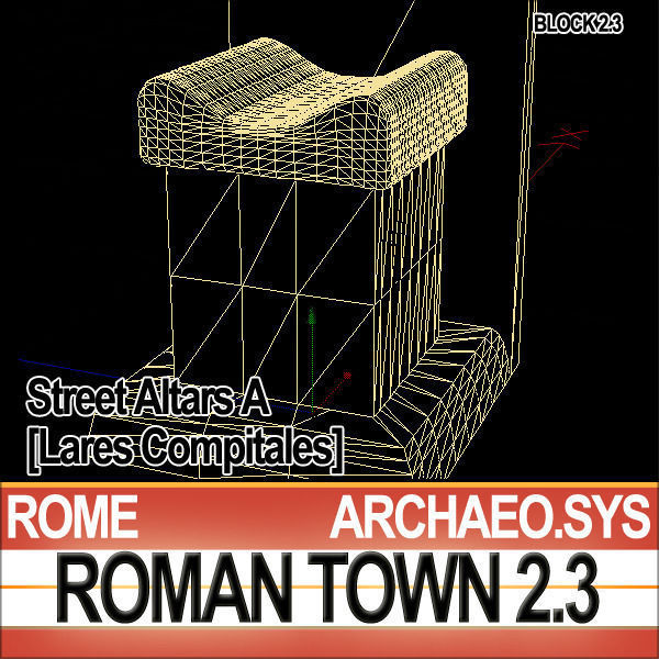 Roman Town Street Altars A 2 3 Low Poly Lares Compitales 3D model ...