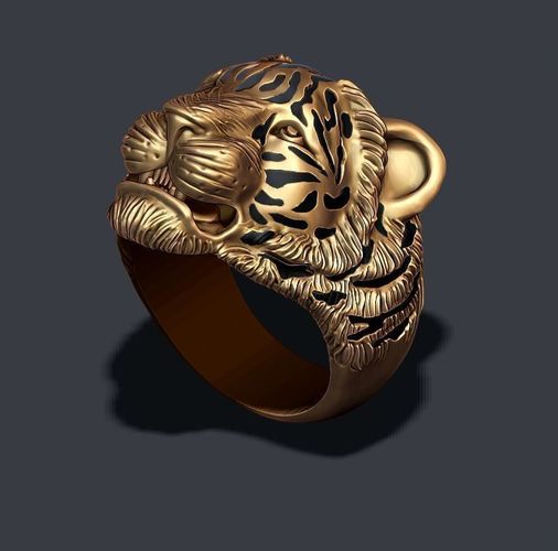 Tiger ring 3D model 3D printable | CGTrader