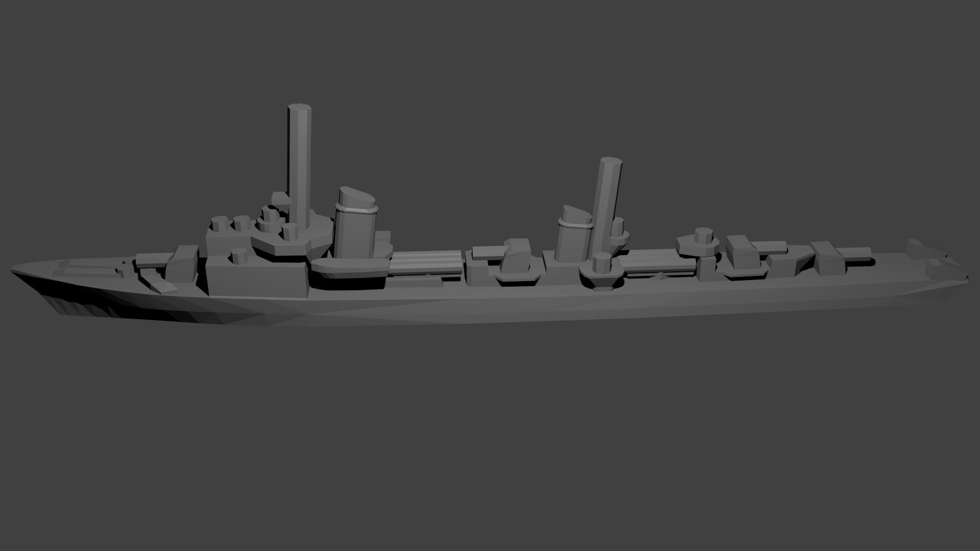 German Elbing Class Destroyer Warship 3D model 3D printable | CGTrader