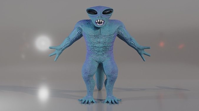 Alien Soldier Version 2 3D model animated rigged | CGTrader