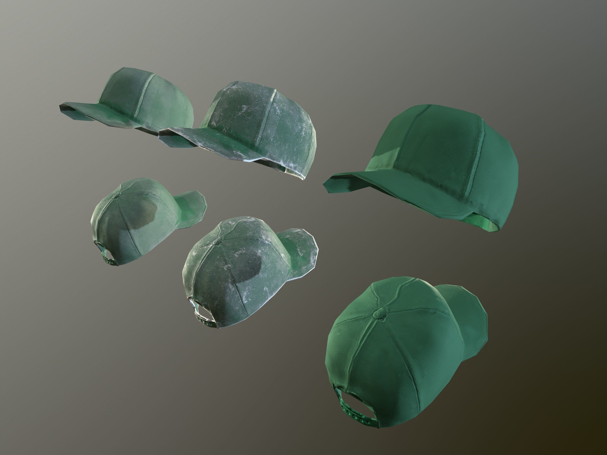 3D model Caps Pack 1 VR / AR / low-poly | CGTrader