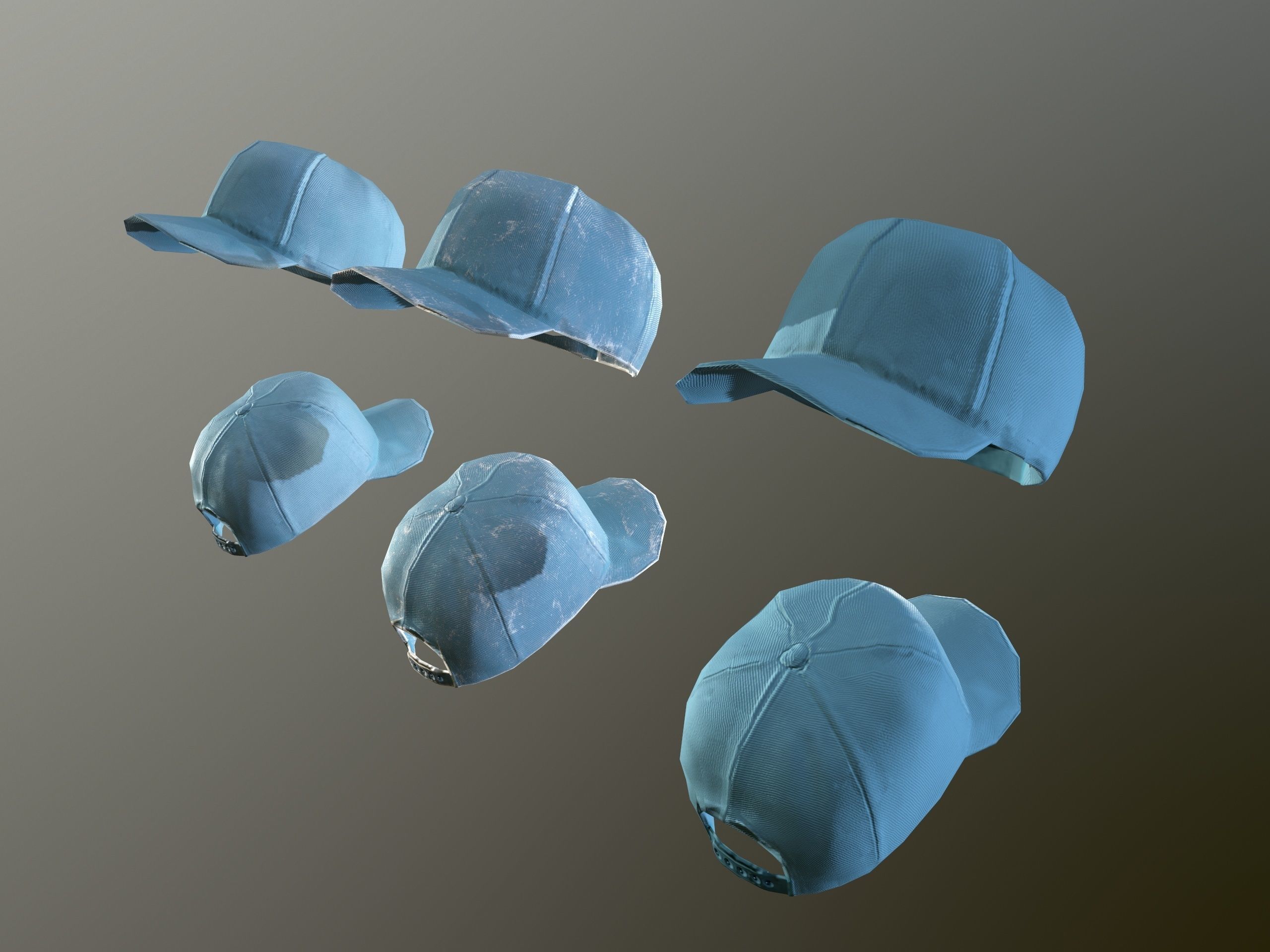 3D model Caps Pack 1 VR / AR / low-poly | CGTrader