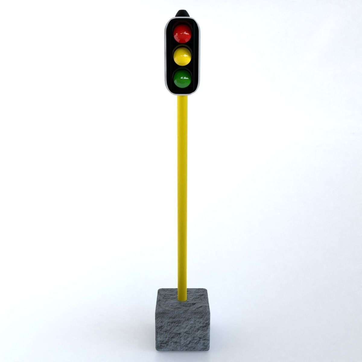 Single Head Traffic Light 3D model | CGTrader