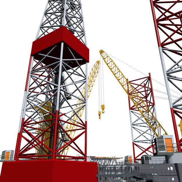 Jack-up rig 3D model | CGTrader