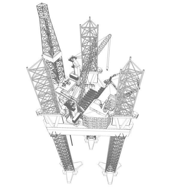 Jack-up rig 3D model | CGTrader