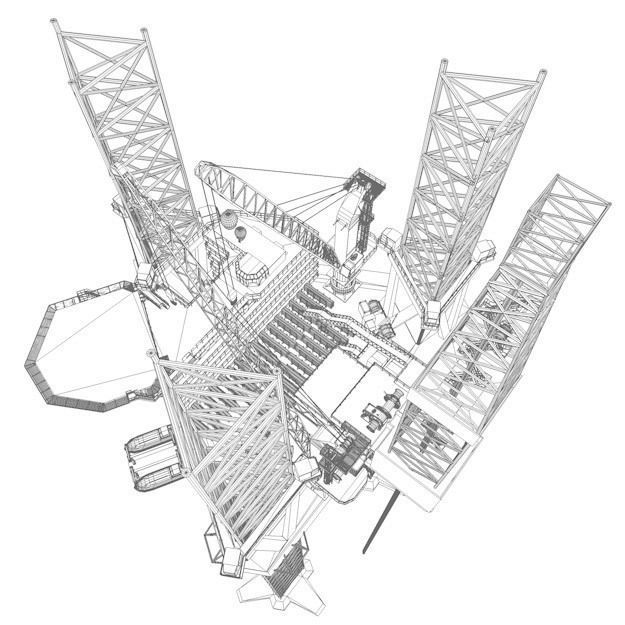 Jack-up rig 3D model | CGTrader