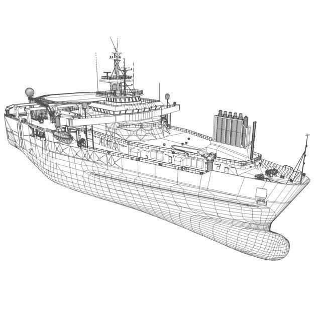 Seismic Survey Vessel 3D model | CGTrader