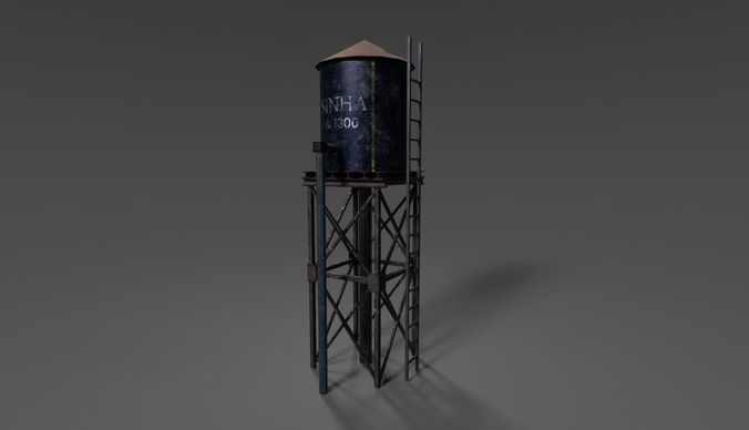 3D model WATER TOWER 3D ASSET GAME READY VR / AR / low-poly | CGTrader