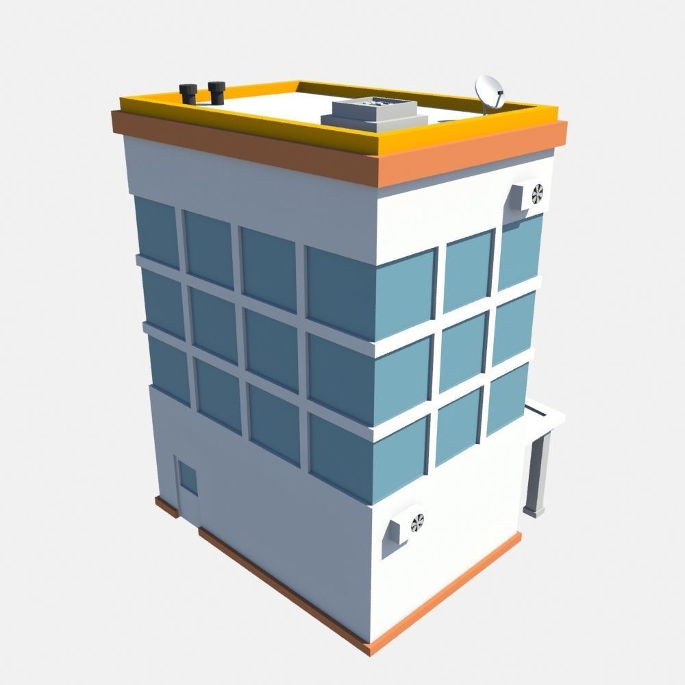 low poly bank 3D model | CGTrader