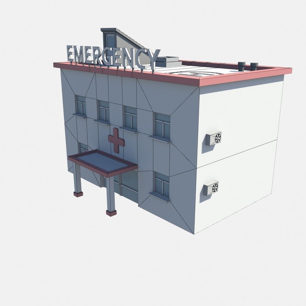 low poly emergency 3D model | CGTrader