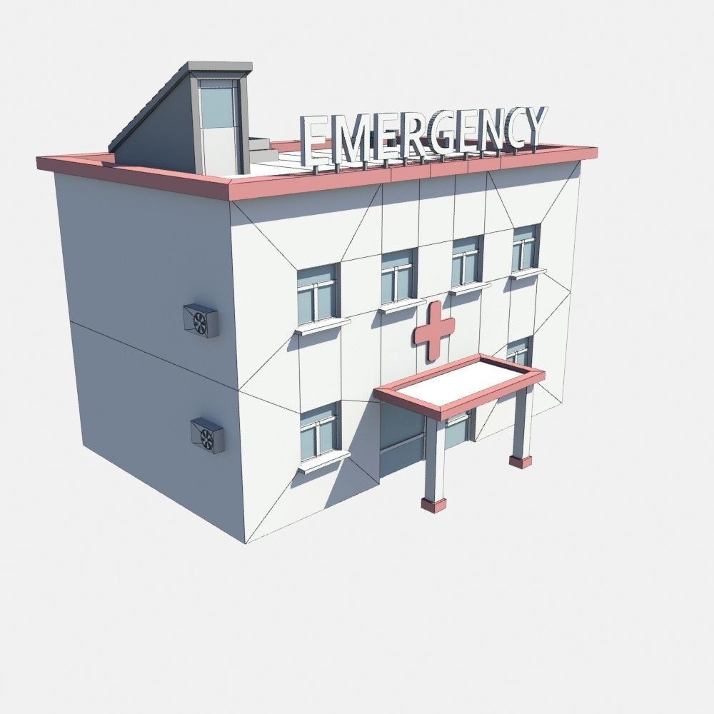 low poly emergency 3D model | CGTrader