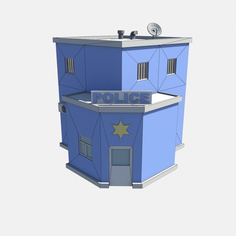 low poly police 3D model | CGTrader