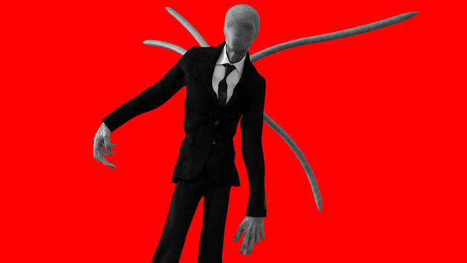 SlenderMan 3D model animated rigged | CGTrader