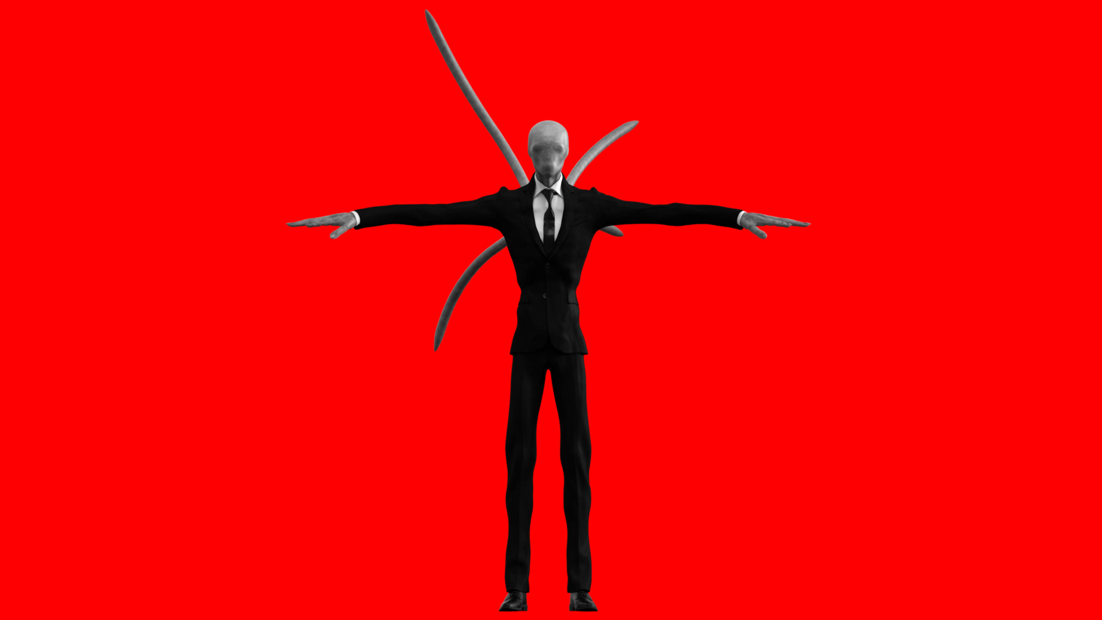 SlenderMan 3D model animated rigged | CGTrader