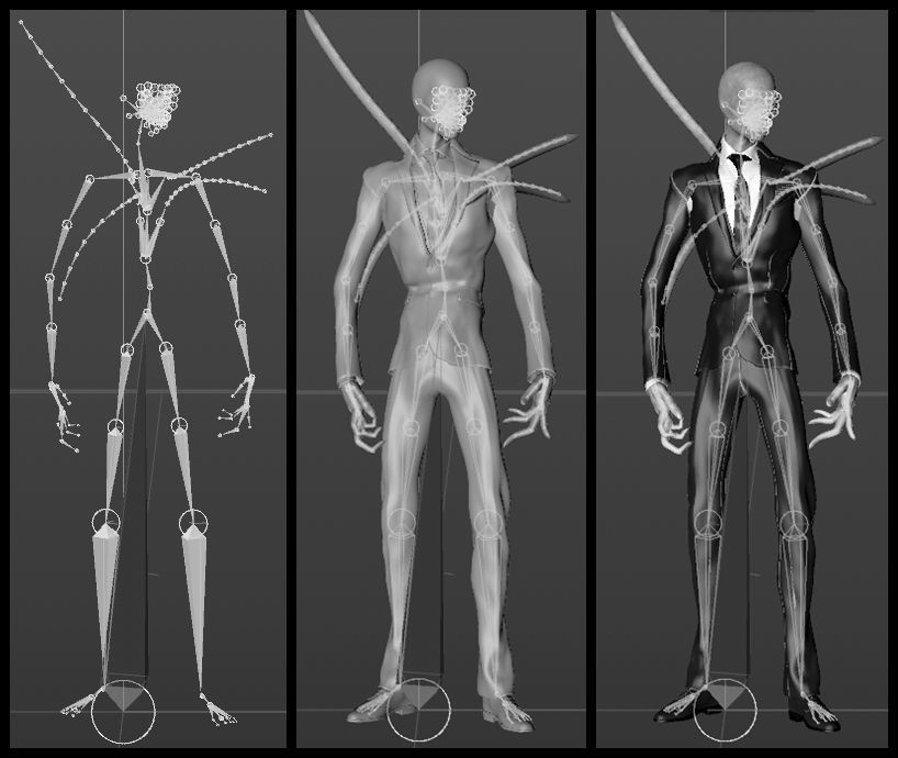 SlenderMan 3D model animated rigged | CGTrader