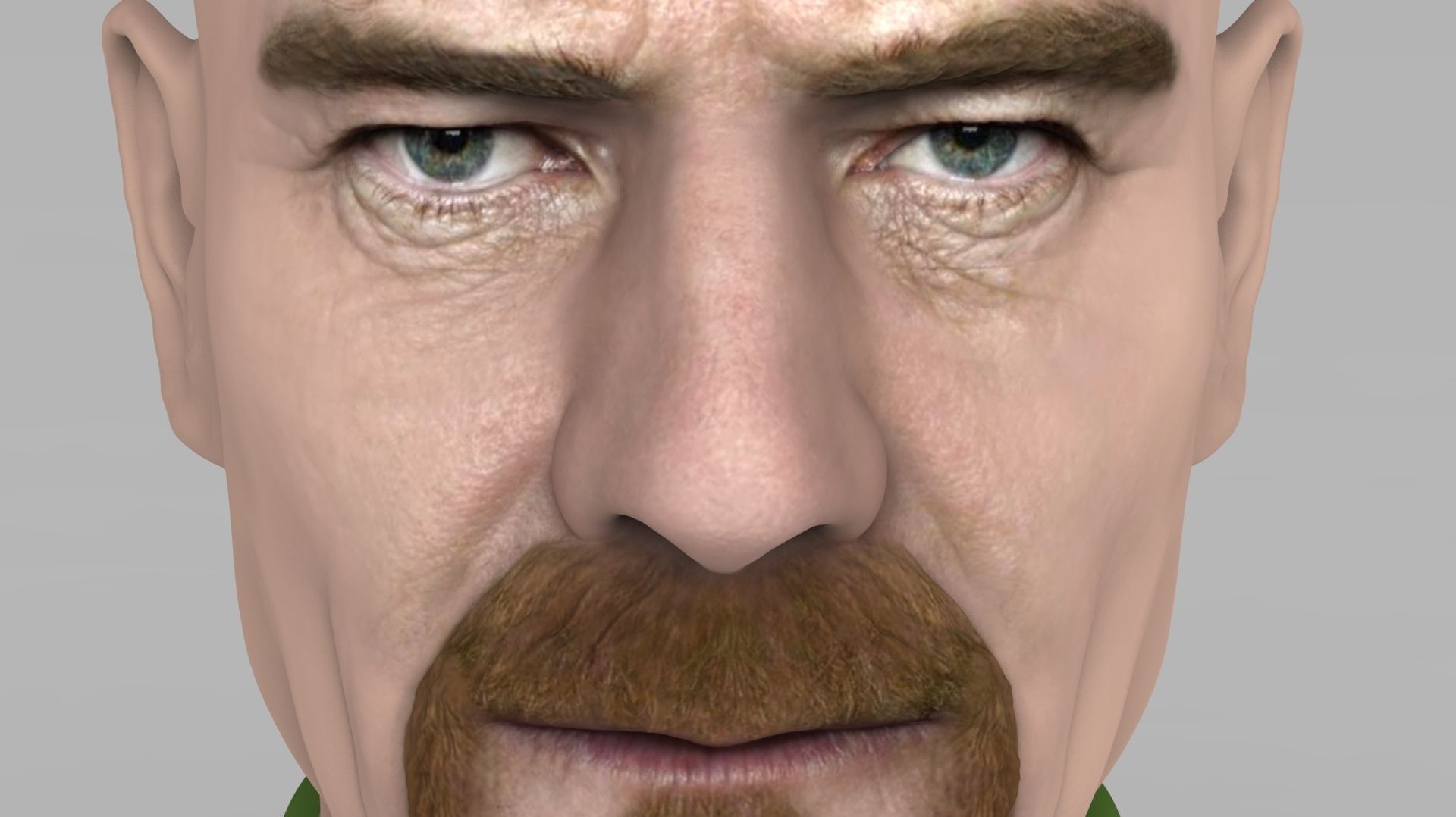 Walter White Breaking Bad bust ready for full color 3D printing 3D ...