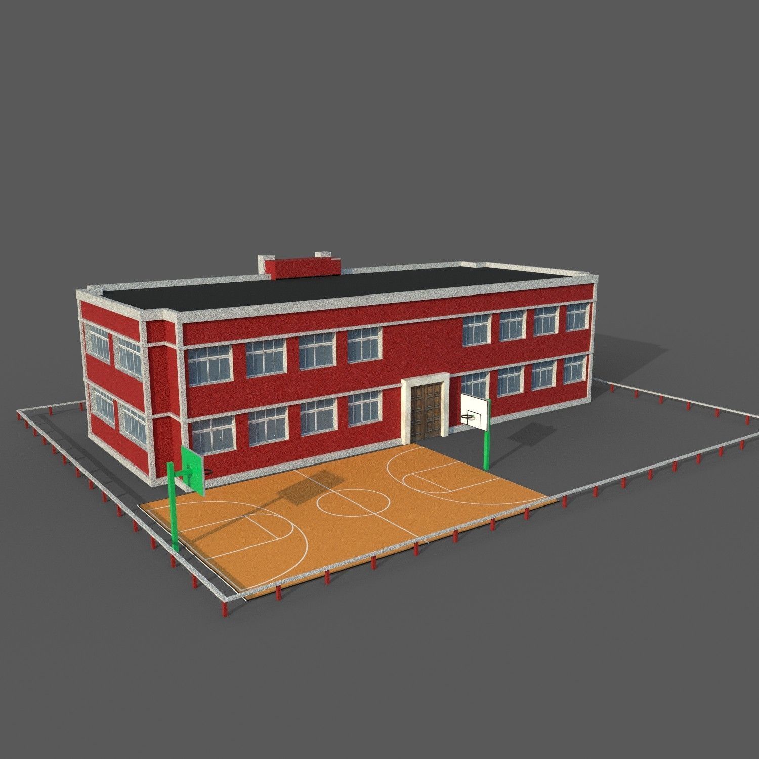 3D model Cartoon High School VR / AR / low-poly | CGTrader