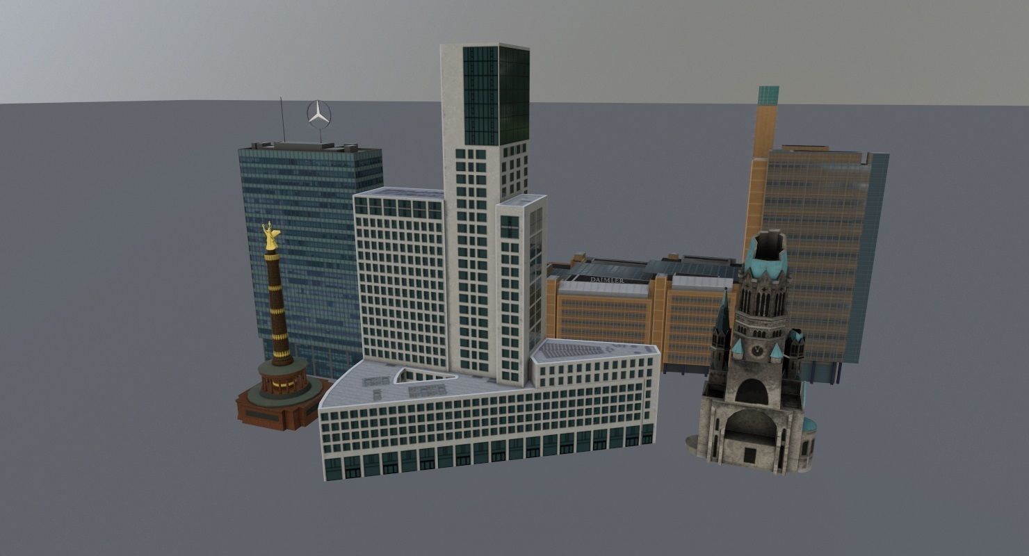 3D model Berlin High Rise Pack VR / AR / low-poly | CGTrader