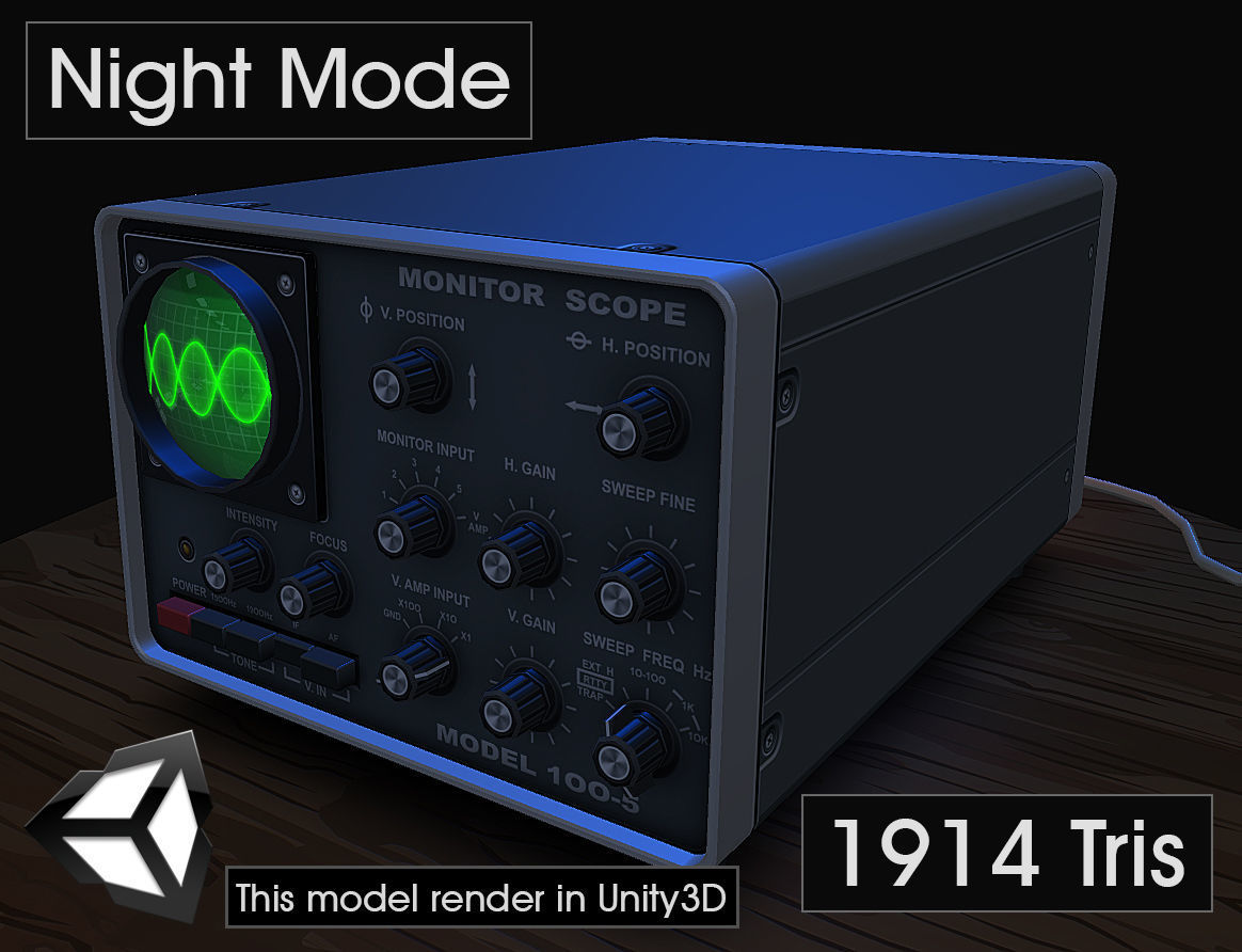 3D model Ham Radio Monitor Scope VR / AR / low-poly | CGTrader