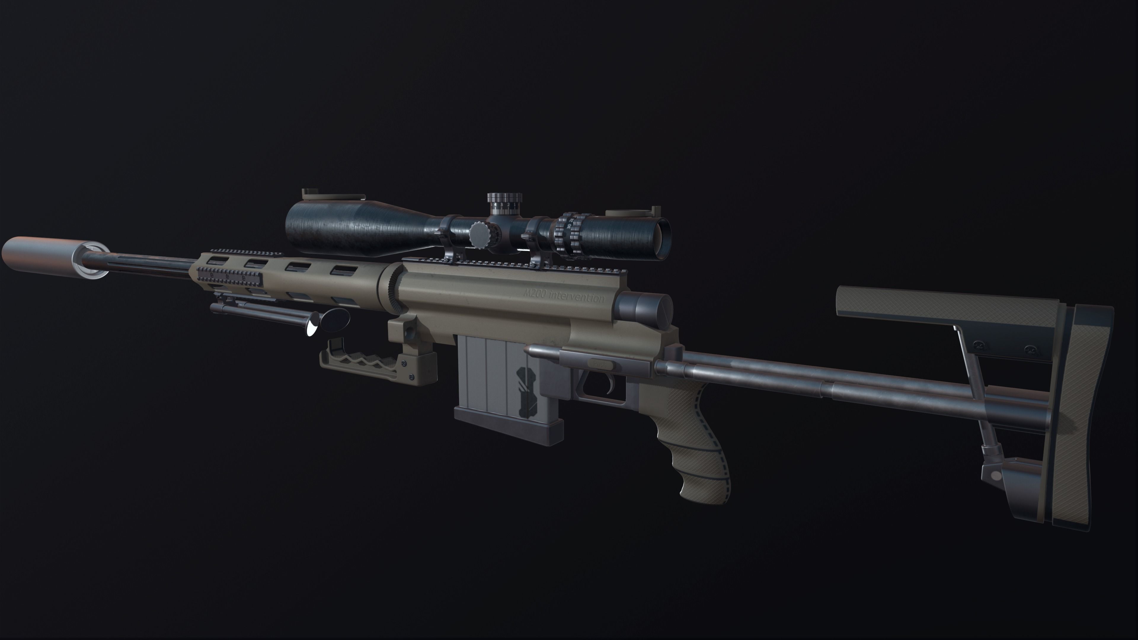 3D model CheyTac M200 Intervention VR / AR / low-poly | CGTrader