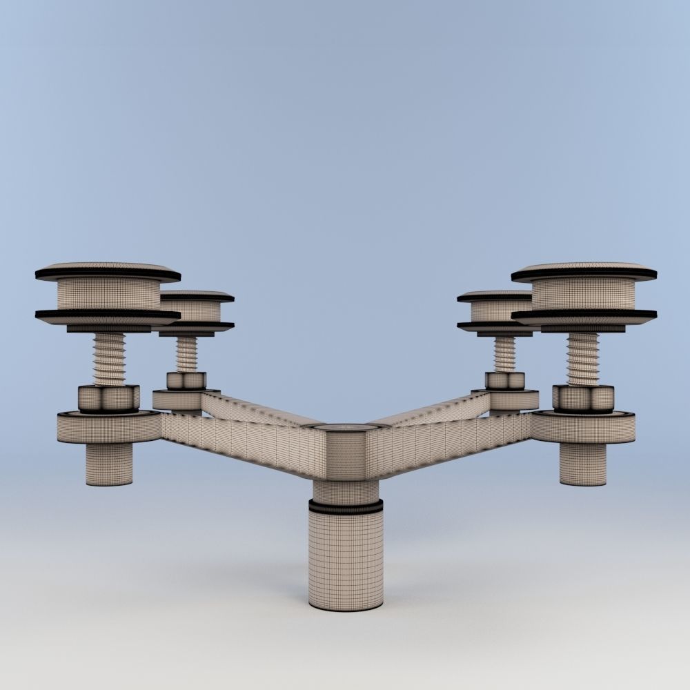 Sadev Spider Fitting 4 Arms - Glass Hardware 3D model | CGTrader