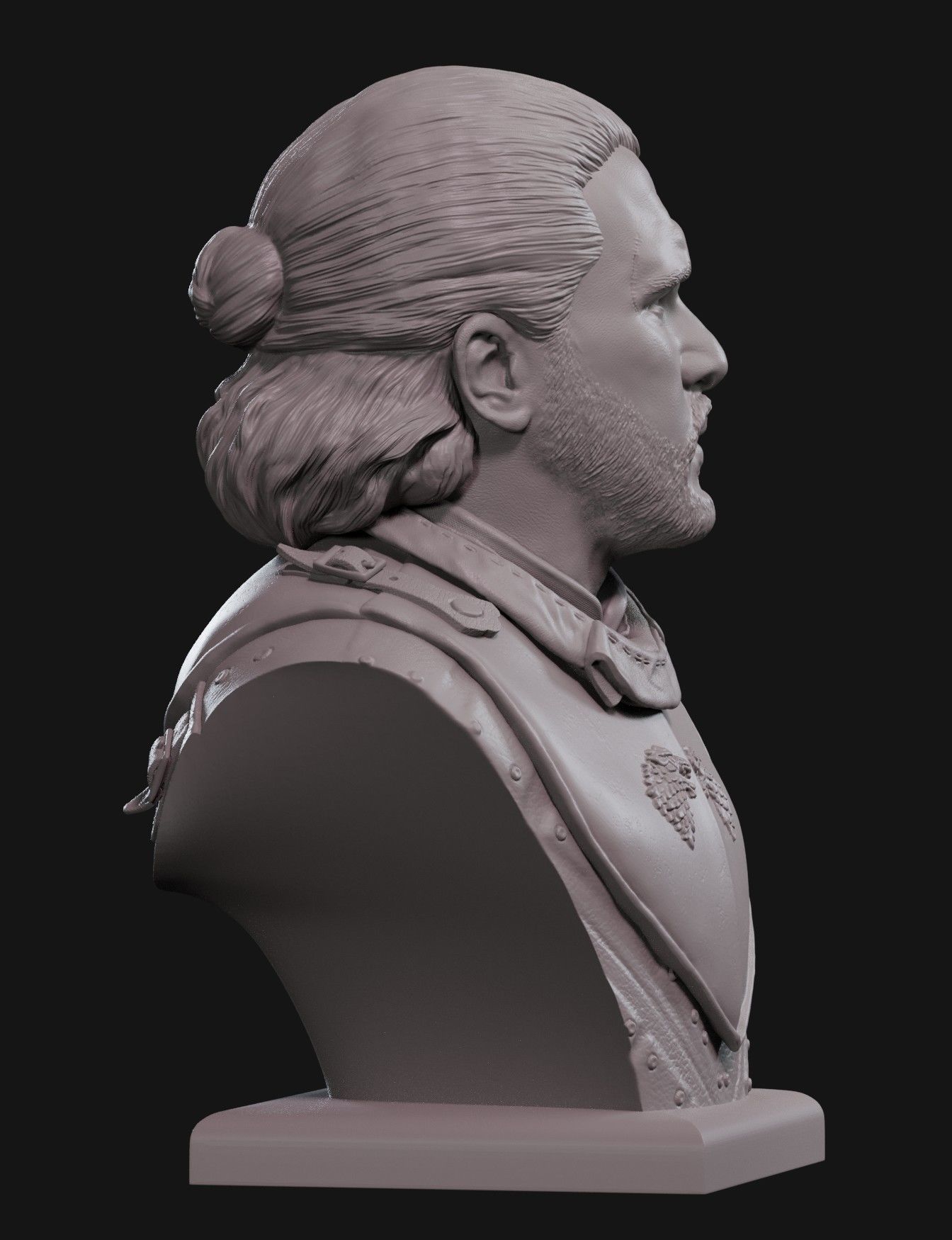 Jon Snow bust 3 3D model 3D printable | CGTrader