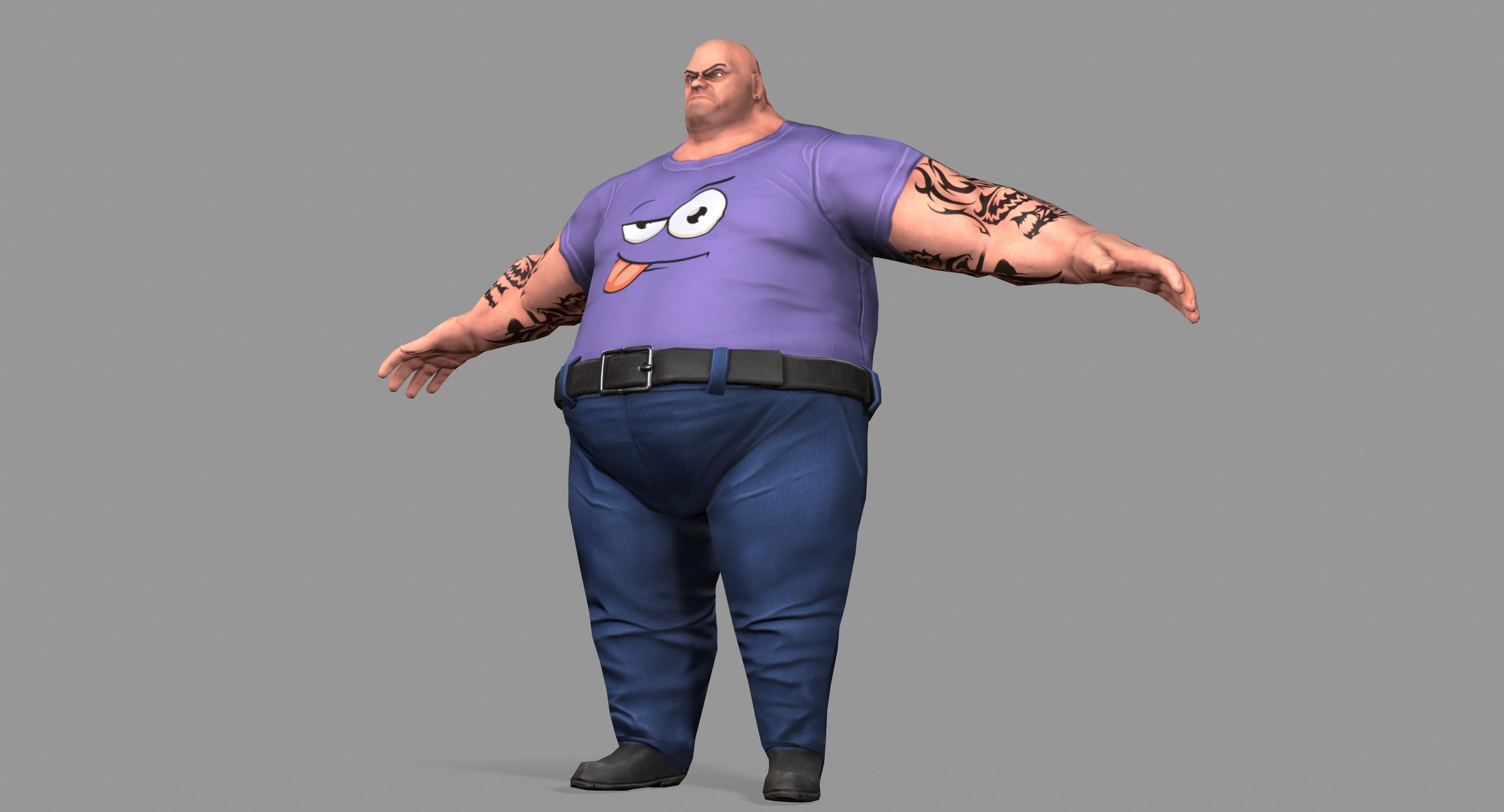 3D model Fat Gangster VR / AR / low-poly | CGTrader