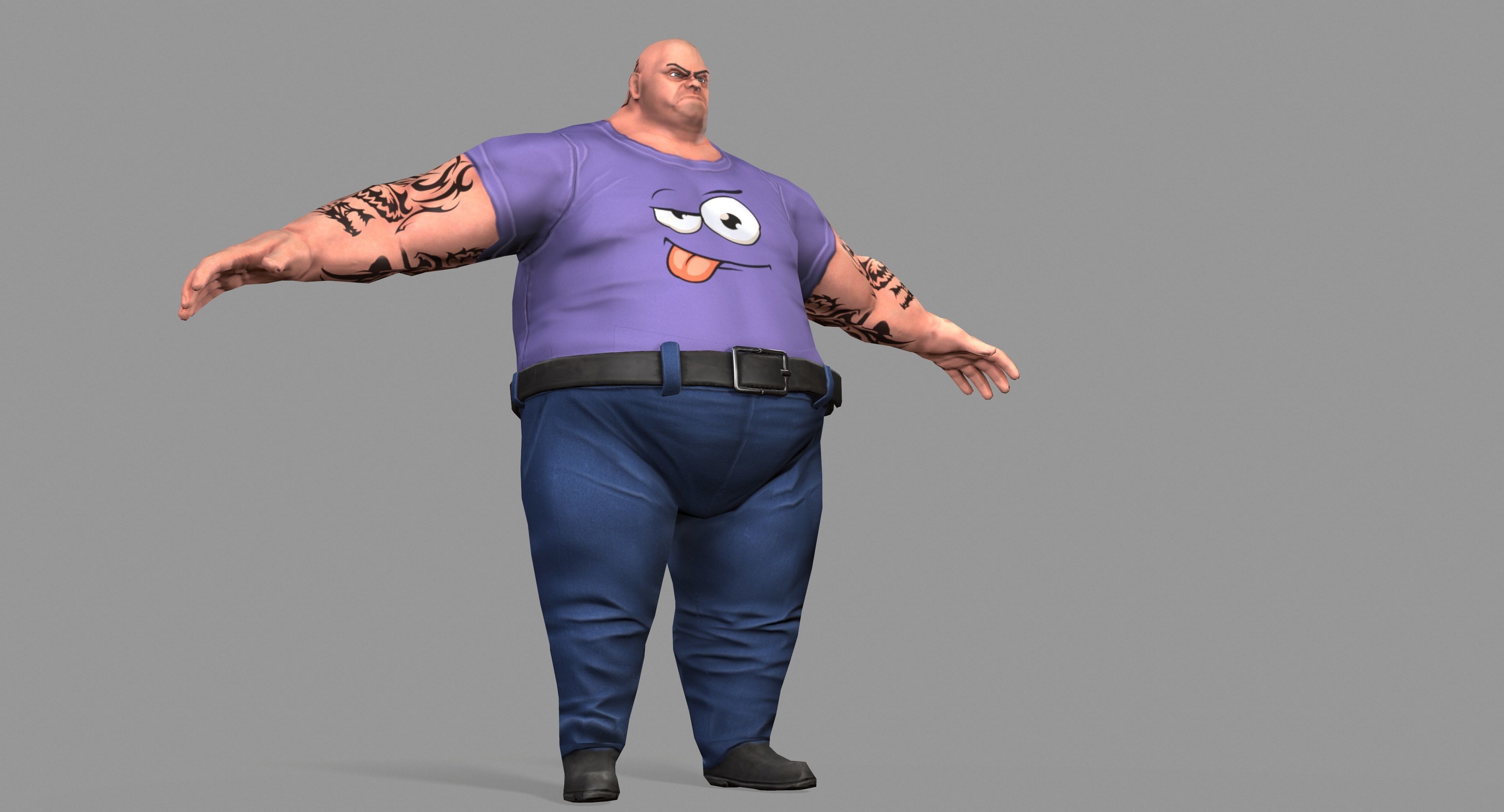 3D model Fat Gangster VR / AR / low-poly | CGTrader