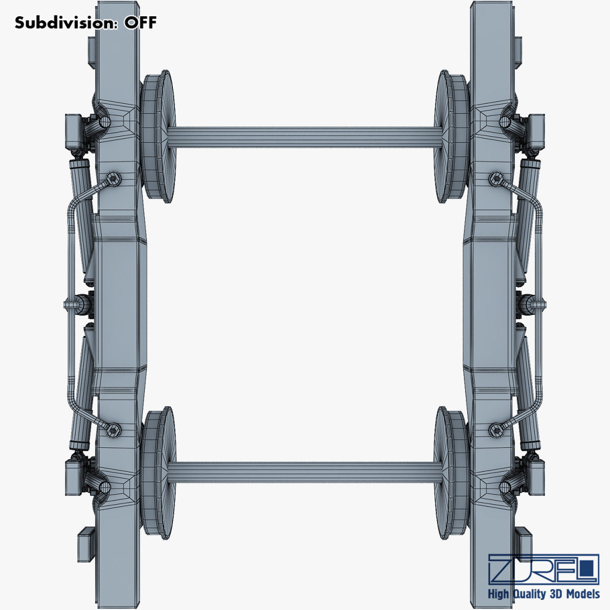 High speed train chassis v 1 3D model | CGTrader