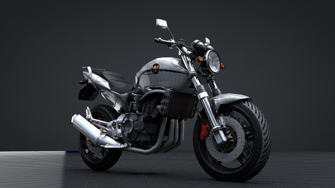 Sport Motorcycle with Rider Rigged C4D 3D model animated rigged | CGTrader