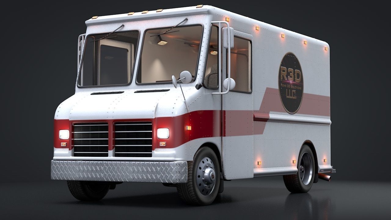3D Delivery Truck Rigged C4D | CGTrader
