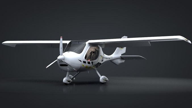 Flight Design CTSW Rigged C4D 3D model animated rigged | CGTrader
