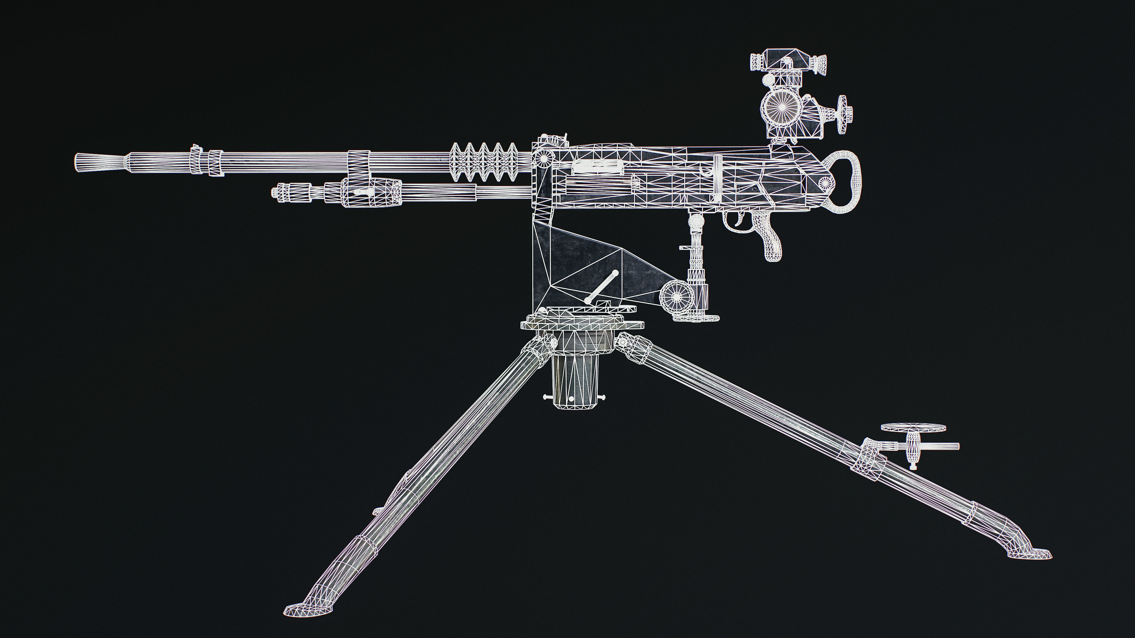 3D model Hotchkiss M1914 machine gun VR / AR / low-poly | CGTrader
