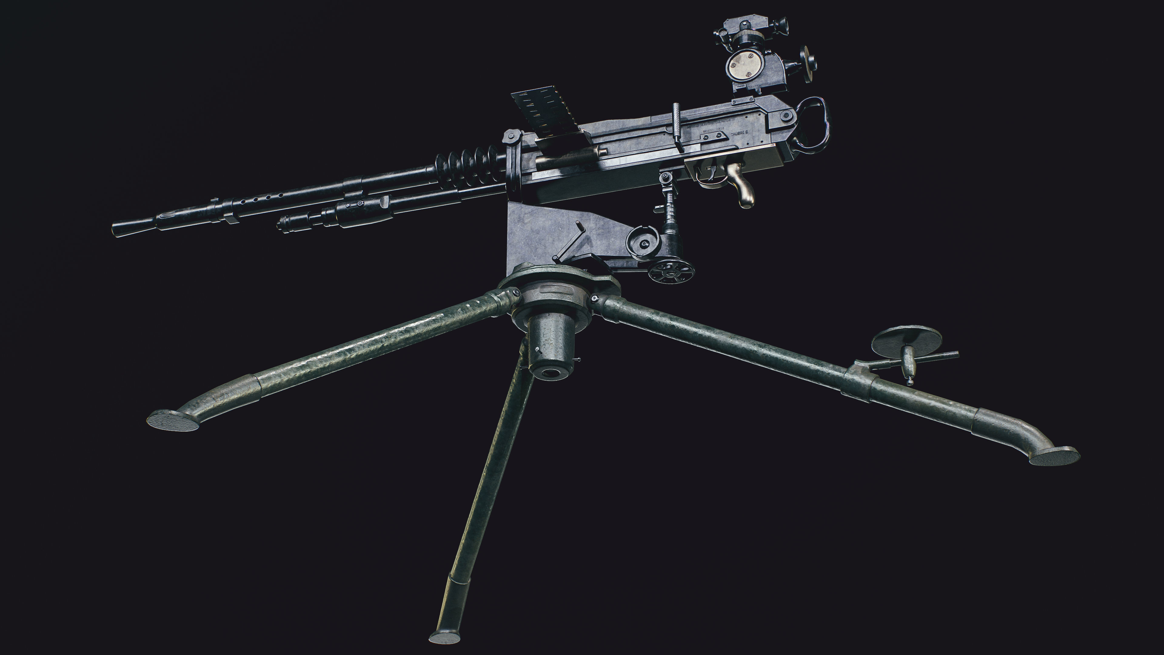 3D model Hotchkiss M1914 machine gun VR / AR / low-poly | CGTrader