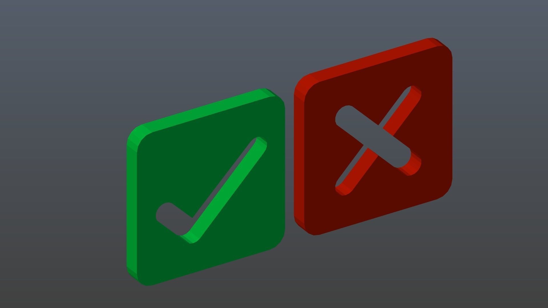 3D model Low poly check mark 7 VR / AR / low-poly | CGTrader