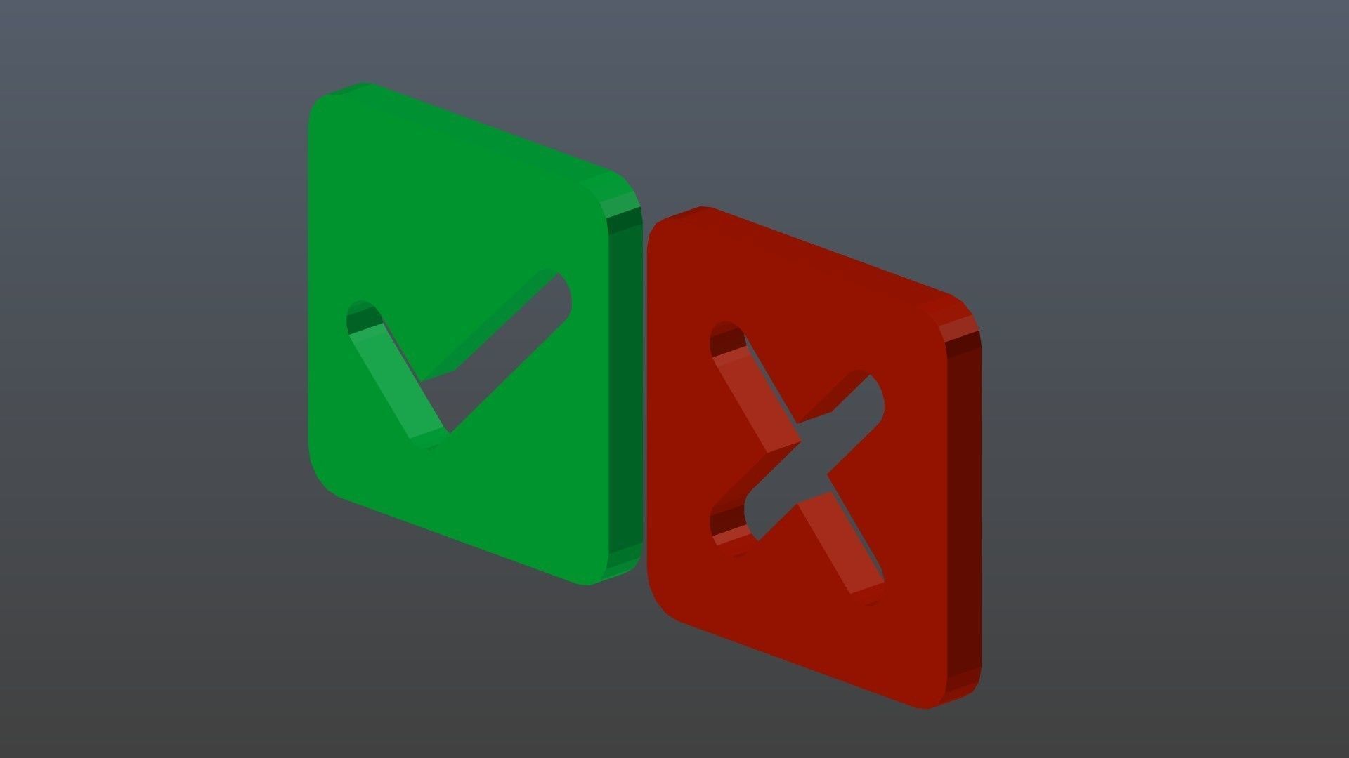 3D model Low poly check mark 7 VR / AR / low-poly | CGTrader