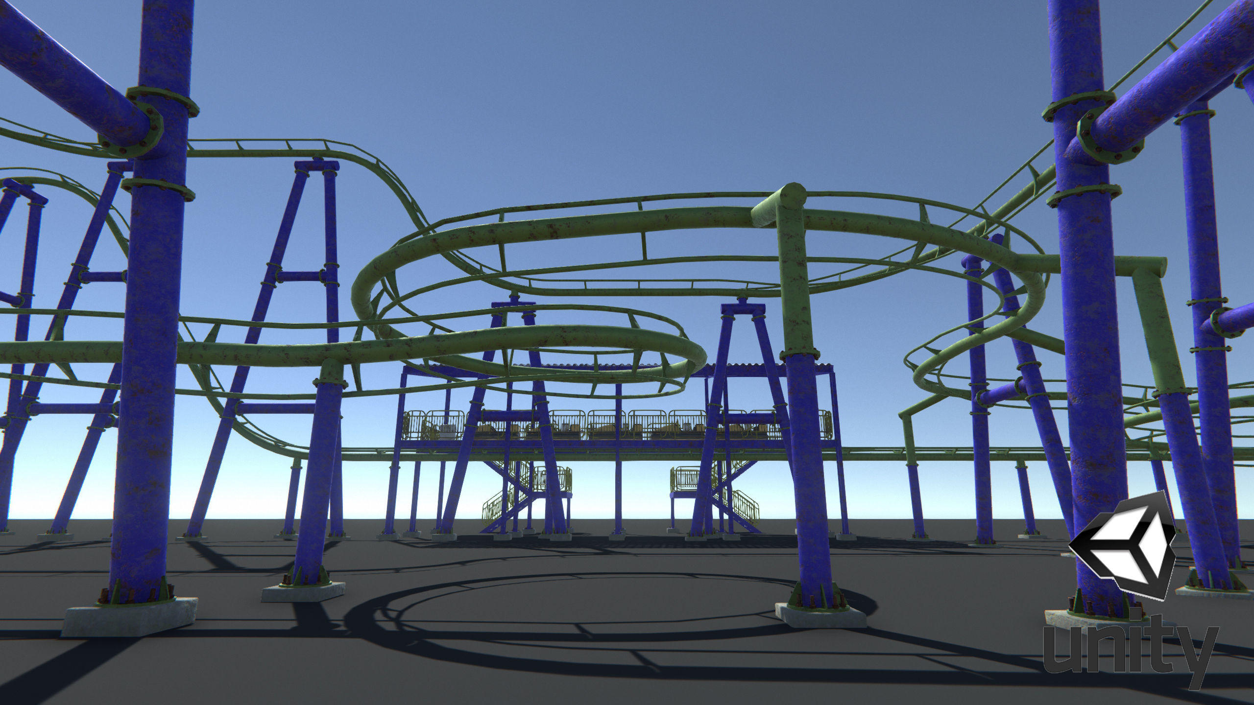 3D model Roller Coaster UE4 Unity VR / AR / low-poly | CGTrader