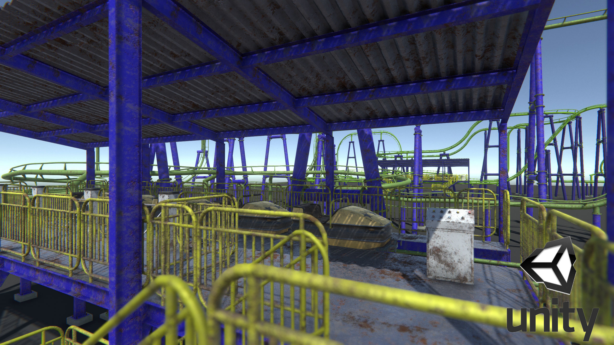 3D model Roller Coaster UE4 Unity VR / AR / low-poly | CGTrader
