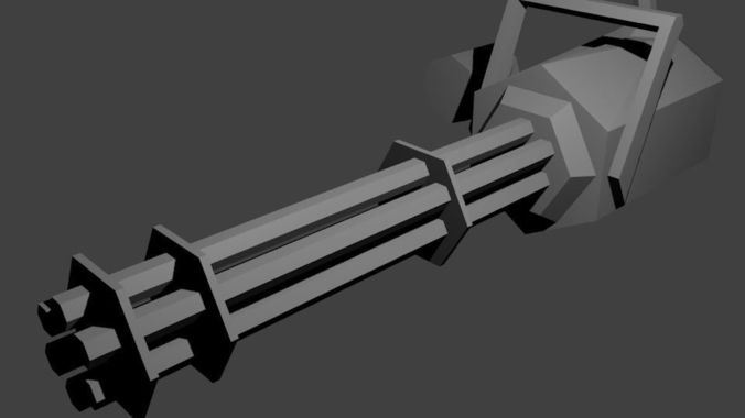 3D model Gatling Gun VR / AR / low-poly | CGTrader